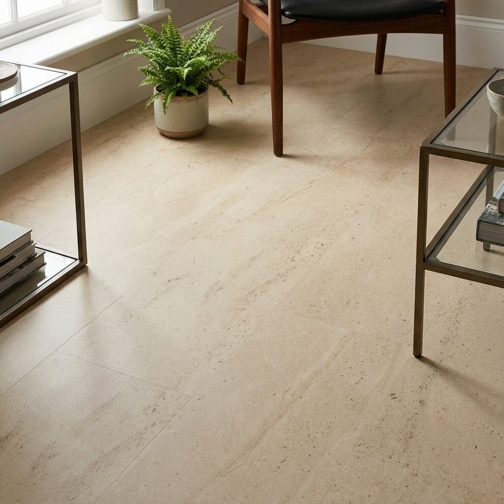 Amtico Signature Honed Limestone Natural Luxury Vinyl Flooring (LVT ...